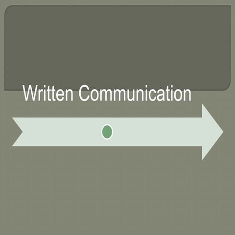 Writing Skills (Written Communication)