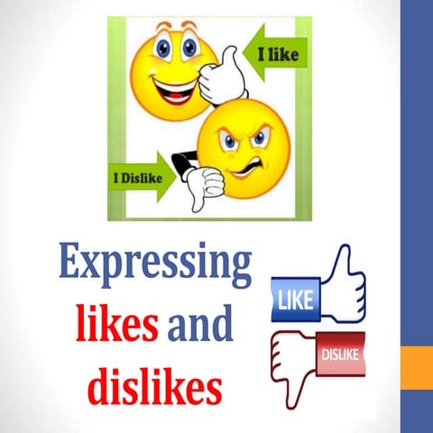 Expressing likes and dislikes | PPTX