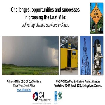Challenges in Crossing the Last Mile with Climate Services | PPTX