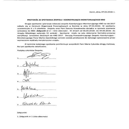 2. protokół z posiedzenia Zespołu Koordynująco-Monitorującego KBO | PDF