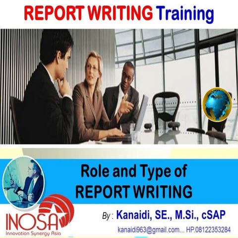 Materi-2: "Effective REPORT WRITING Training" | PPT