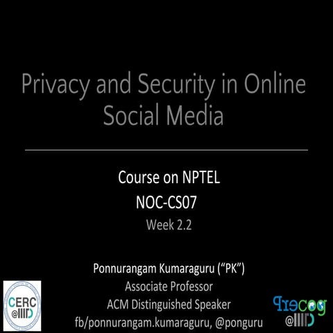 Privacy and Security in Online Social Media : Trust and Credebillity on ...