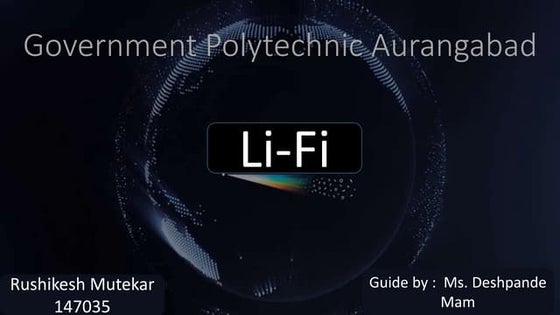 LI-FI Presentation | PPTX | Computer Networking | Computing