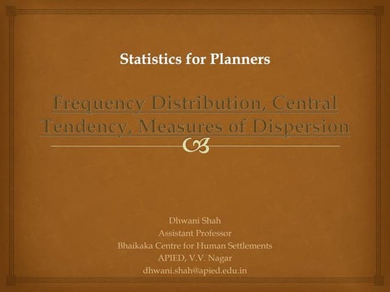 Data array and frequency distribution | PPTX