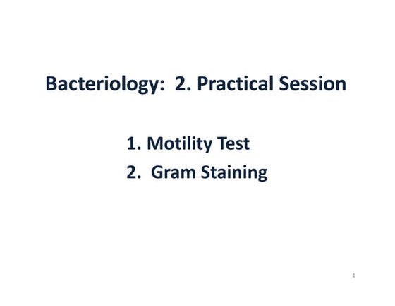 Activity 2 - Determination of Bacterial Motility | PPTX