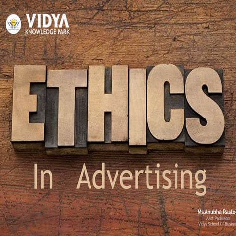 Ethics In Advertising | PPTX
