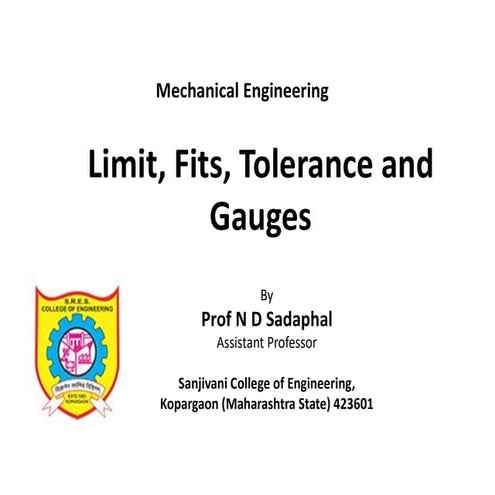 2.3 limit,fits,tolerance & gauges | PDF