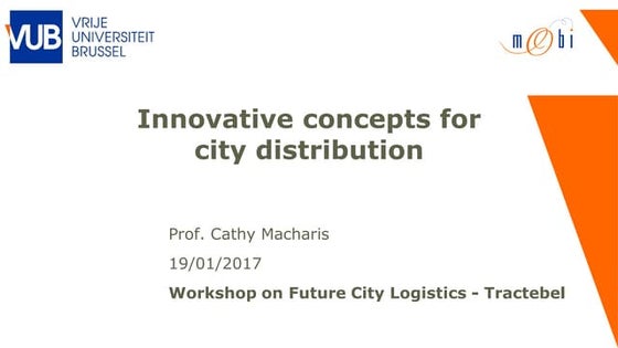 Urban Logistics: Next challenge for cities- Christophe Ripert, SOGARIS ...