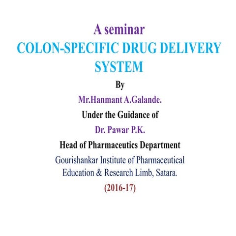 Lon Specific Drug Delivery System 2 Nd Sem Pptx