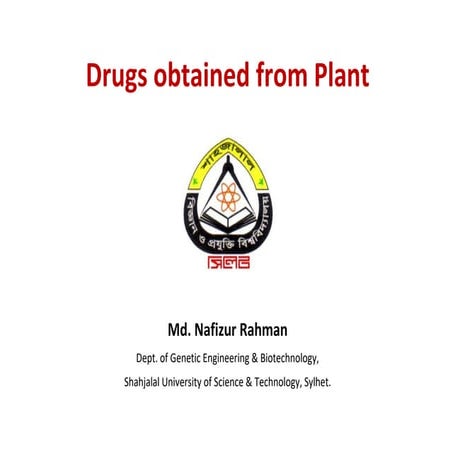 Drugs obtained from Plants | PDF