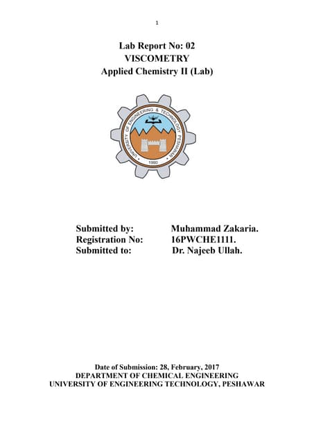 Viscosity measurement using ostwald viscometer | PPTX