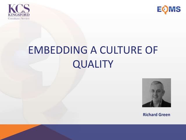 Developing a quality culture | PDF