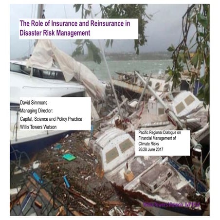 'The role of insurance and reinsurance in disaster risk management' | PPT