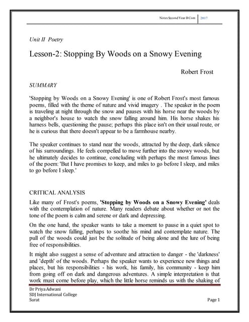 Stopping by woods on a snowy evening.pptx