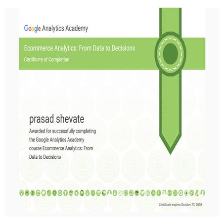 Google Analytics Academy Certificate 1 | PDF