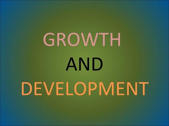 GROWTH AND DEVELOPMENT for B.Ed & M.Ed students | PDF
