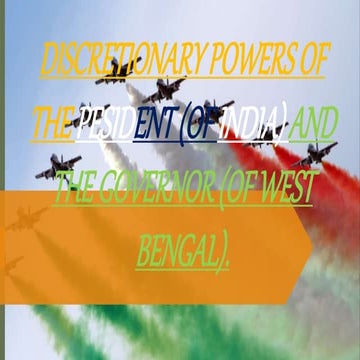 2. discretionary powers of the president and the governor -- group ii ...