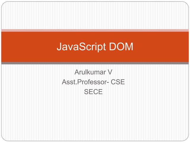 2.java script dom | PPT 2.java script dom | PPT