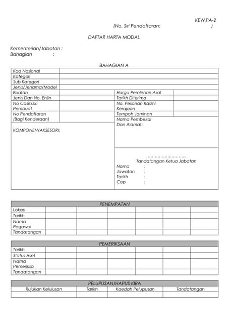 kew.pa 12 (sijil tahunan pemeriksaan harta modal dan inve | PDF