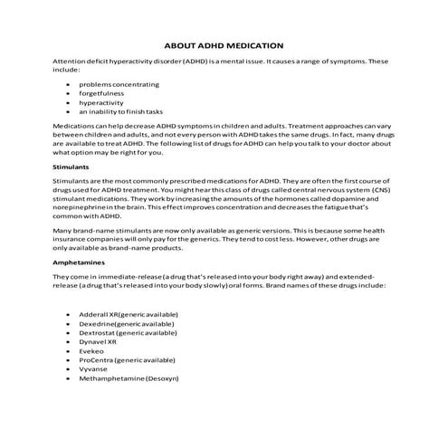 2.about adhd medication | DOCX