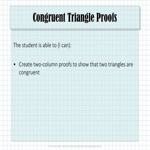 2.7.3 Congruent Triangle Proofs | PDF