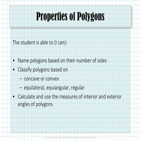 Angle measures in polygons lesson | PPTX