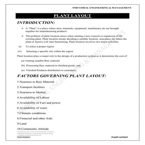 Plant layout design for safety aspect | PPTX