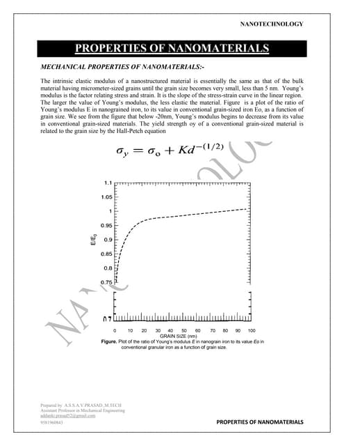 Size effect of nanomaterials | PPTX | Chemistry | Science