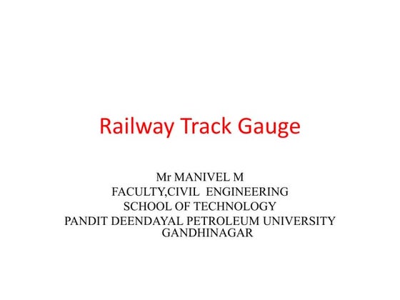Components of railway track | PPT