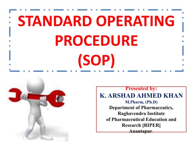 Standard operating procedure (sop) | PPTX