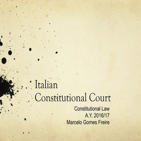 Italian Constitutional Court | PPT