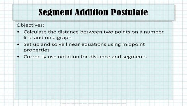 Segment Addition Postulate In Real Life