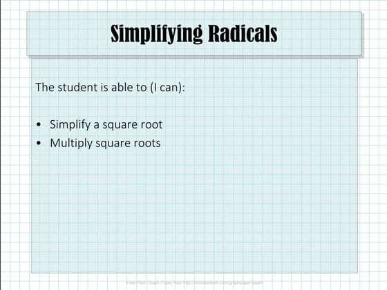 7.2 Pythagorean Triples and Simplifying Radicals | PPT