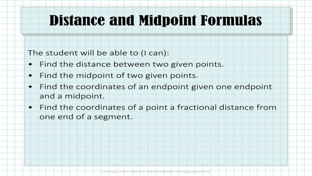 Endpoint Formula Geometry