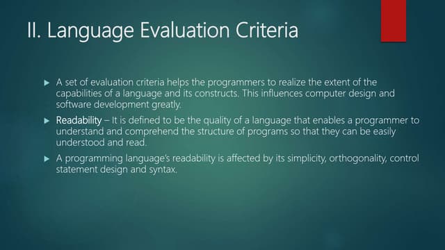2.2. language evaluation criteria | PPTX 2.2. language evaluation criteria | PPTX