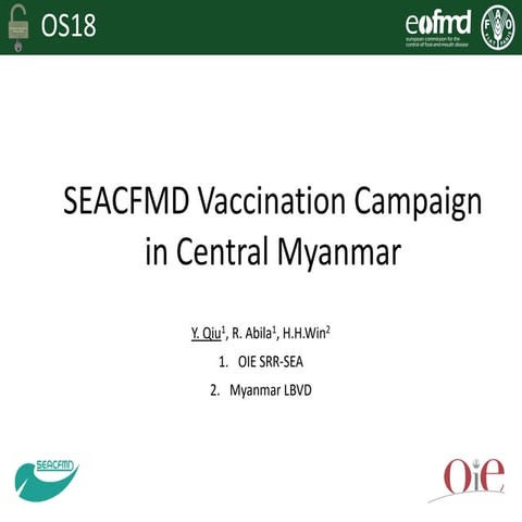 SEACFMD Vaccination Campaign in Central Myanmar | PDF