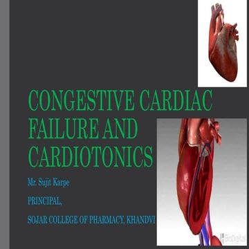 Congestive cardiac failure and Cardiotonics | PPT