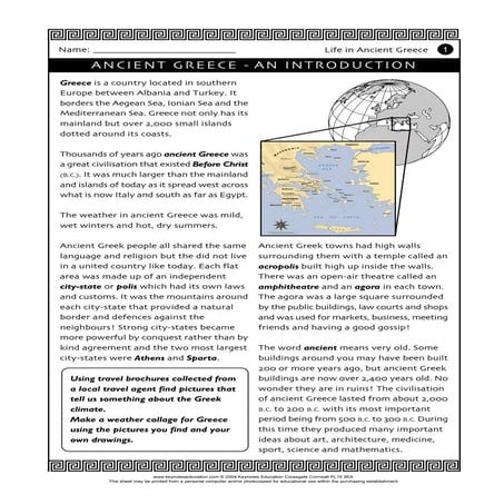 2.3 greece worksheet | PDF