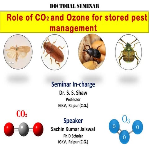 Sachin Kumar Jaiswal, IGKV, C.G. Role of CO2 and Ozone for stored pest ...