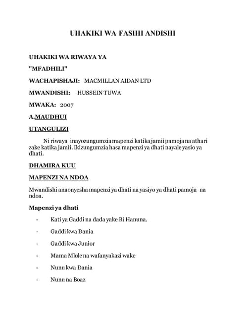 Lahaja za kiswahili kwa ujumla | PDF