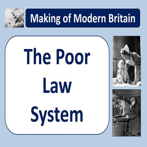Making of Modern Britain 1880-1951 - the poor law system | PPTX