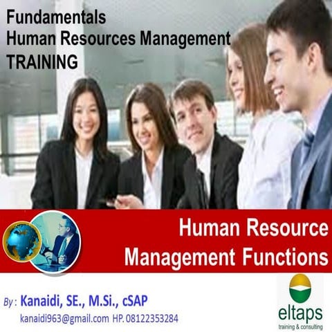 Human Resource Management Functions_ Materi Training "Fundamental HUMAN ...