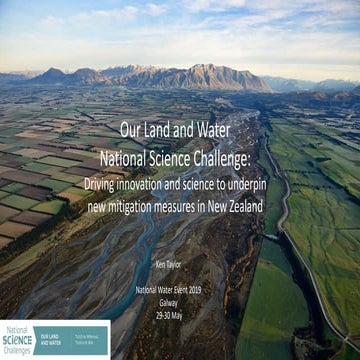 2. The Land and Water Challenge Driving Innovation and science to ...