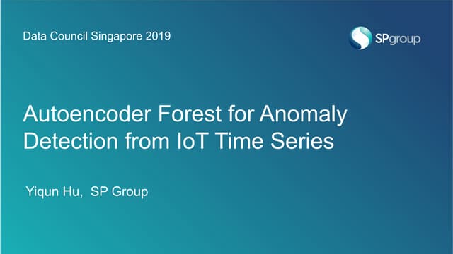 Autoencoder Forest For Anomaly Detection From Iot Time Series Ppt 1962