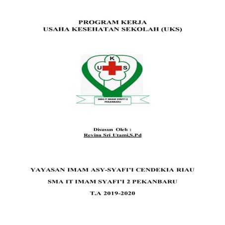 COVER PROGRAM KERJA UKS | DOCX