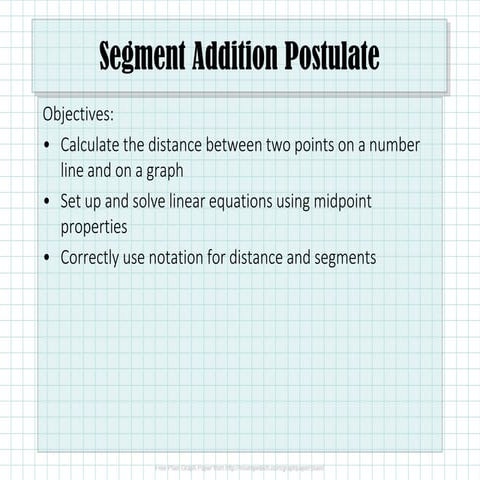 2.2 Segment Addition Postulate | PDF | Science
