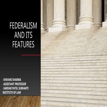 Federalism and its features | PPTX