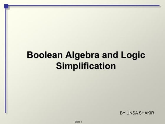 Logic Gates Presentation Ppt