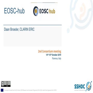 2. EOSC-hub (Daan Broeder, CLARIN ERIC) | PPT