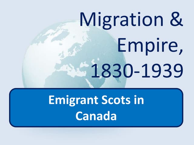 Migration and Empire - italian immigration to Scotland | PPTX